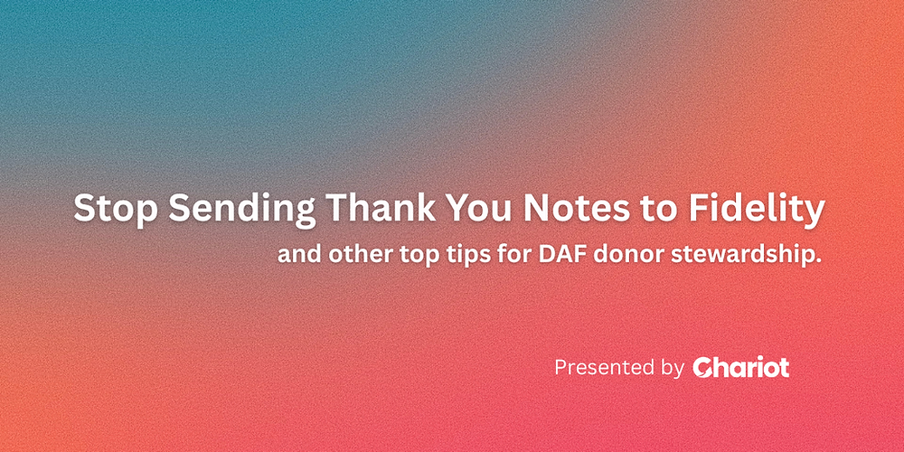Stop Sending Thank You Notes to Fidelity